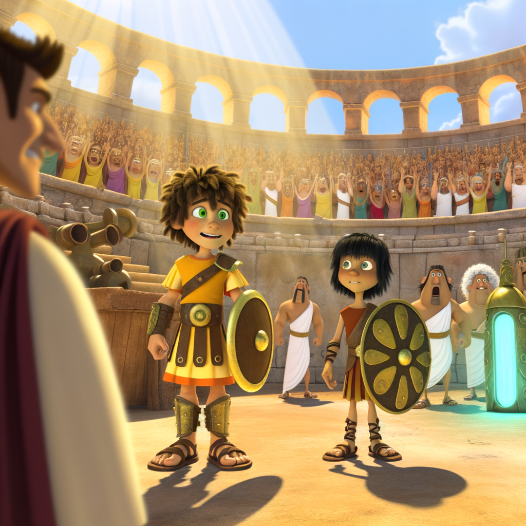 Time-Traveling Gladiators - Free Bedtime Fairy Tales